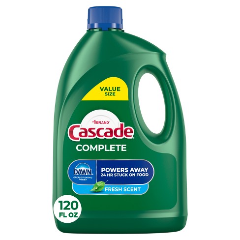 Cascade Complete Dishwashing Liquid Gel Fresh Detergent - 120 Fl Oz ...