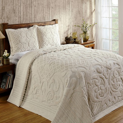 Set Of 3 King Ashton Collection 100% Cotton Tufted Unique Luxurious ...