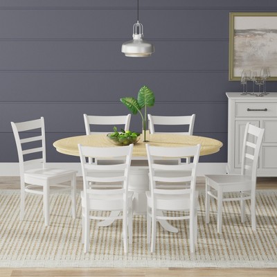Glenwillow Home 5-pc - 48" Wood Dining Table In White/natural + White ...