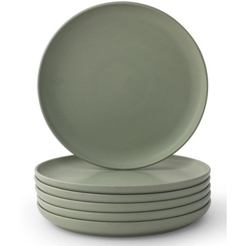 Joyjolt Mesa 6-piece Stoneware Dinner Plates Set – 10.5” – Matte Sage ...