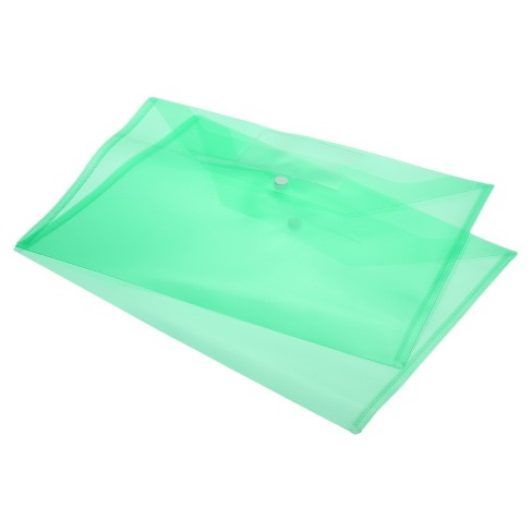Unique Bargains A4 Plastic File Folder Envelopes Folder With Snap ...