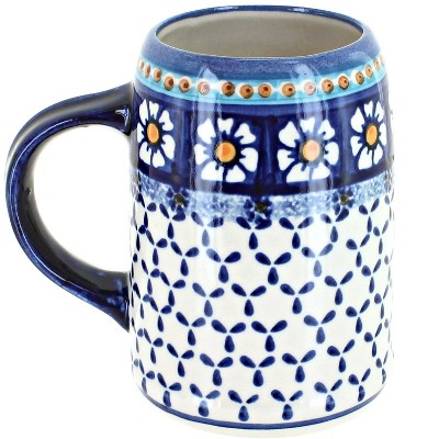 Blue Rose Polish Pottery Yellow Daisy Coffee Mug : Target