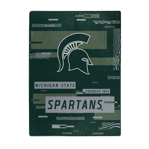 Ncaa Michigan State Spartans Digitized 60 X 80 Raschel Throw Blanket ...