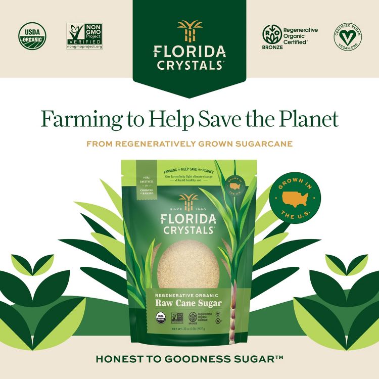 Florida Crystals Regenerative Organic Cane Sugar - 2lbs : Target
