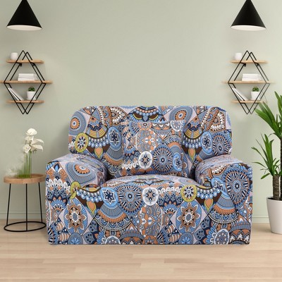 PiccoCasa Stretch Sofa Cover Printed Couch Slipcover for Sofas Elastic ...