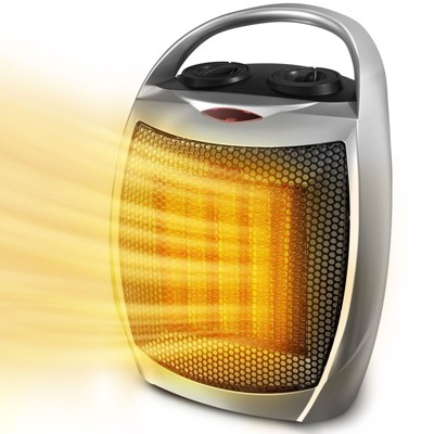 Portable Oscillating Ceramic Heater With Thermostat : Target