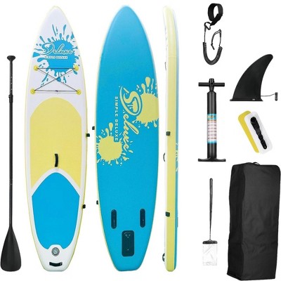Costway Large Inflatable Sup Board, Portable Paddle Board With 5d Rings ...