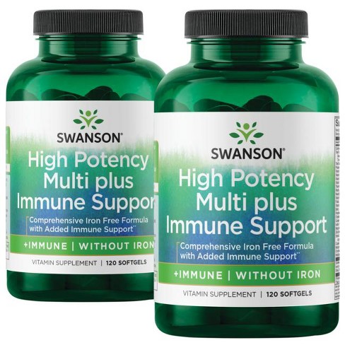 Swanson High Potency Multi Plus Immune Support - Without Iron - 2 Pack ...