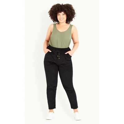 Evans | Women's Plus Size Walk On By Trouser - Black - 28w : Target