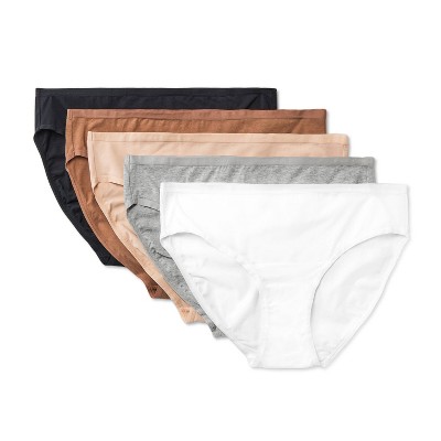 Women's 5pk Cotton Blend Briefs - Dealworthy™ Assorted Neutral 2x : Target
