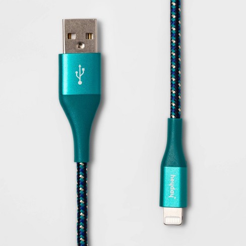 6' Lightning To Usb-a Braided Cable - Heyday™ Ocean Teal/navy : Target