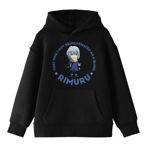That Time I Got Reincarnated As A Slime Chibi Rimuru Youth Black Hoodie ...