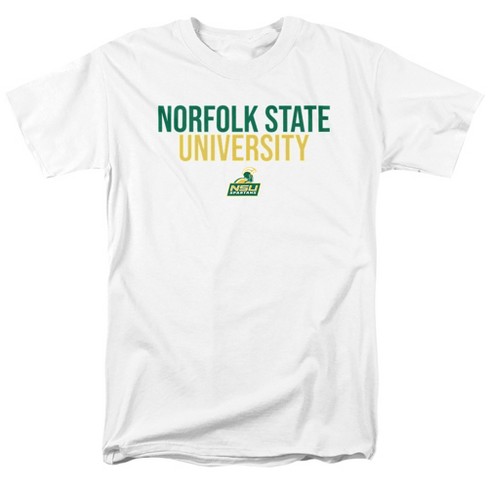 Norfolk State University Official Stacked Adult T-shirt, White, 5x ...
