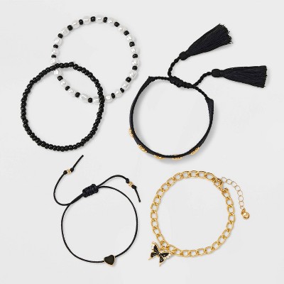 Faux Pearl Stretch Bracelet 5pc - A New Day™ White : Target