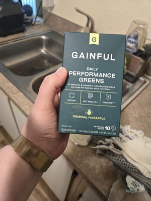 Gainful Performance Greens Stick Packs - Tropical Pineapple - 10ct : Target