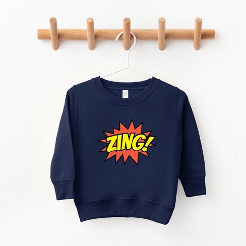 The Juniper Shop Comic Zing Toddler Graphic Sweatshirt - 5/6 - Navy ...