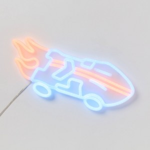 Hot Wheels Retro Neon Flaming Car Kids' Wall Light - Hot Wheels by ...