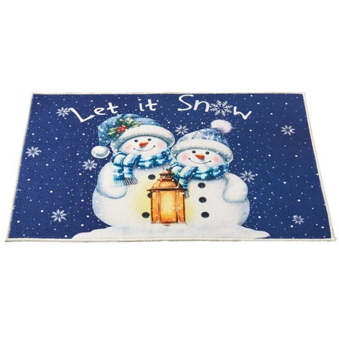 Collections Etc Let It Snow Charming Snowmen Skid-resistant Door Mat ...