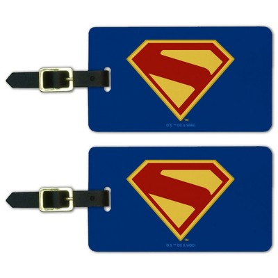 Superman 2025 Logo Luggage ID Tags Suitcase Carry-On Cards - Set of 2 ...