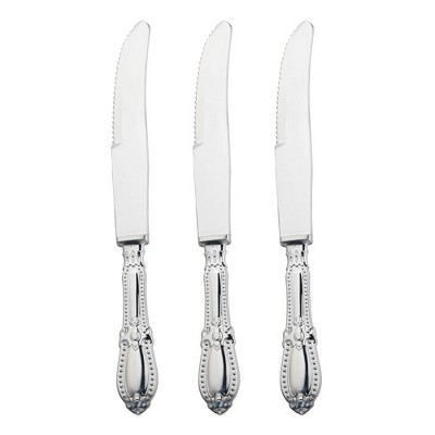 Smarty Had A Party Silver Disposable Plastic Steak Knives (360 Knives ...