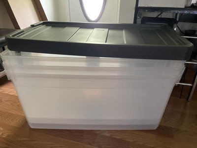 Sterilite Storage System Solution With 200 Quart Clear Stackable ...