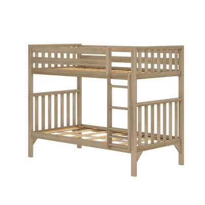 Max & Lily Scandinavian Twin Over Twin Bunk Bed, Blonde : Target