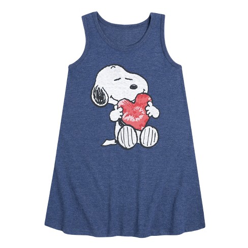 Peanuts Snoopy With Heart - Heather Navy - 6t : Target