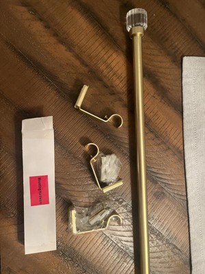 Clear Ribbed Curtain Rod Brass - Threshold™ : Target