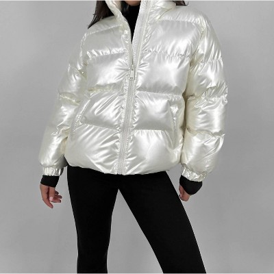 Women's Pearl Sheen Puffer Coat - Crescent Xsmall / Small : Target