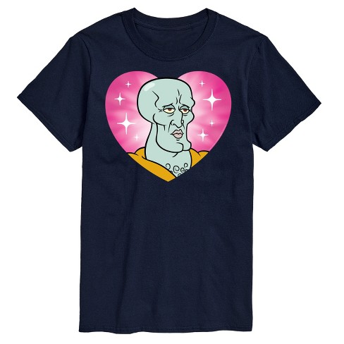 Men's Spongebob Squarepants Handsome Squidward Heart Short Sleeve ...