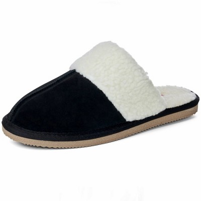 Alpine Swiss Sabine Womens Suede Shearling Slip On Moccasin Slippers ...
