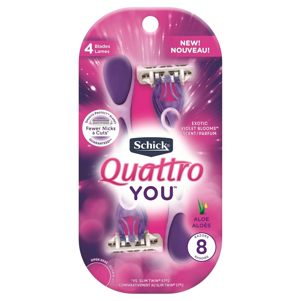 UPC 841058022503 - Schick Quattro You 4 Blade Disposable Razor - 8 ct ...