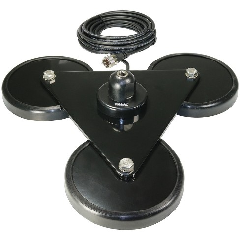 Tram® 5-inch Tri-magnet Cb Antenna Mount With Rubber Boots And 18-foot ...