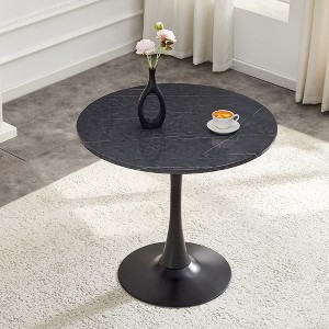 Round Tulip Dining Table with Thickened Tabletop, 31.5-inch Diameter ...