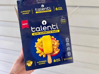 Talenti Alphonso Mango Frozen Mini Sorbetto Bars - 6pk/11.1 Fl Oz : Target