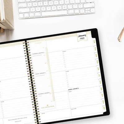 2023 Planner Refillable Weekly monthly 8 5 x11 Black Day Designer 