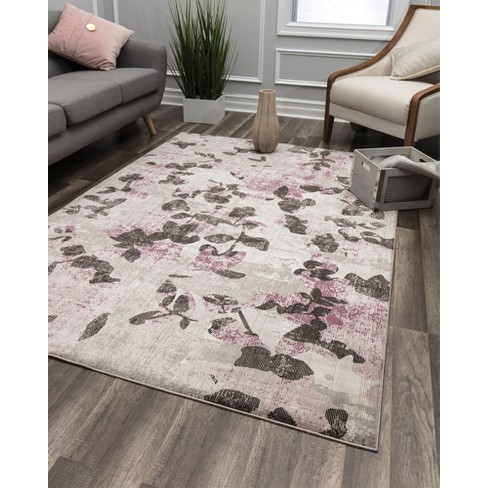Rugs America Lush Ce70a Pink Elegance Gray Area Rug, 5'x7' : Target