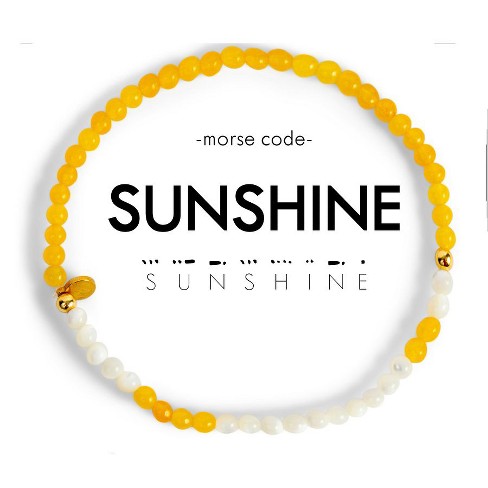 Morse Code Beaded Bracelet 3mm: Sunshine - Ethicgoods : Target
