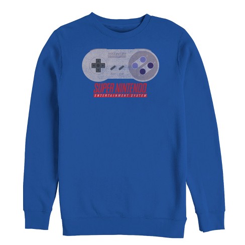 Men's Nintendo Snes Controller Sweatshirt - Royal Blue - X Large : Target