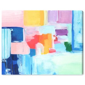 Art Remedy Pastel Street Blocks Bright And Colorful Abstract Unframed ...