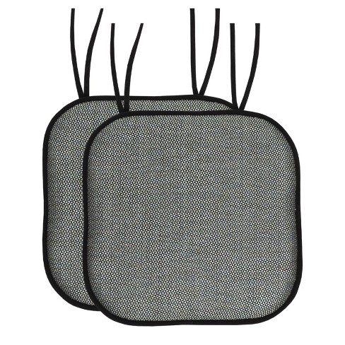 Cameron Memory Foam No Slip Back 16" X 16" Chair Pad Cushion With Ties ...