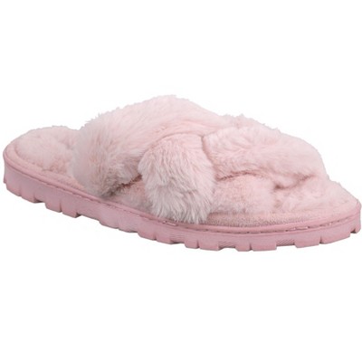 French Connection Women's Plush Braided Slippers - Winter House Shoes ...