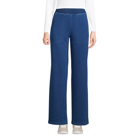 Lands' End Women's High Rise Serious Sweats Wide Leg Sweatpants : Target