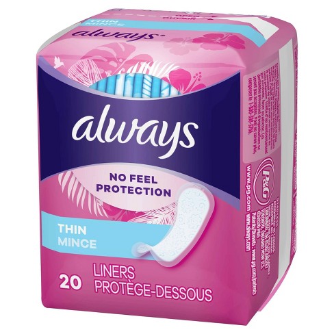 Always Dailies Thin Unscented Panty Liners - Regular - 20ct : Target