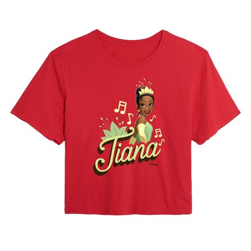 Women's - Disney Princess - Tiana Headshot Cropped Graphic T-shirt : Target