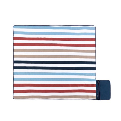 Oniva 70"x80" Portable Outdoor Picnic Blanket - Coastal Stripe : Target