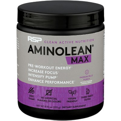 Rsp Nutrition Aminolean Max Passion Fruit Punch - 8.8 Oz : Target