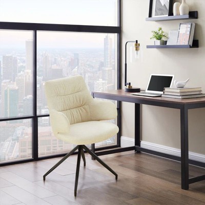 Homlux Modern Relex Swivel Desk Chair Polyester Upholstery No Wheels ...