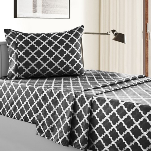 4 Piece Geometric Patterns Deep Pocket Sheet Set Printed Bed Sheets ...