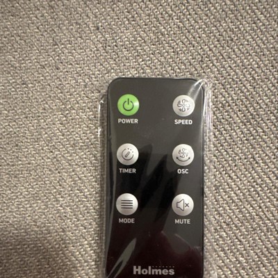 Holmes 42" Digital Oscillating Built-in Accent Light 5 Speed Tower Fan ...